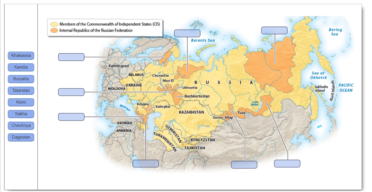 Solved On the following map, identify these internal | Chegg.com