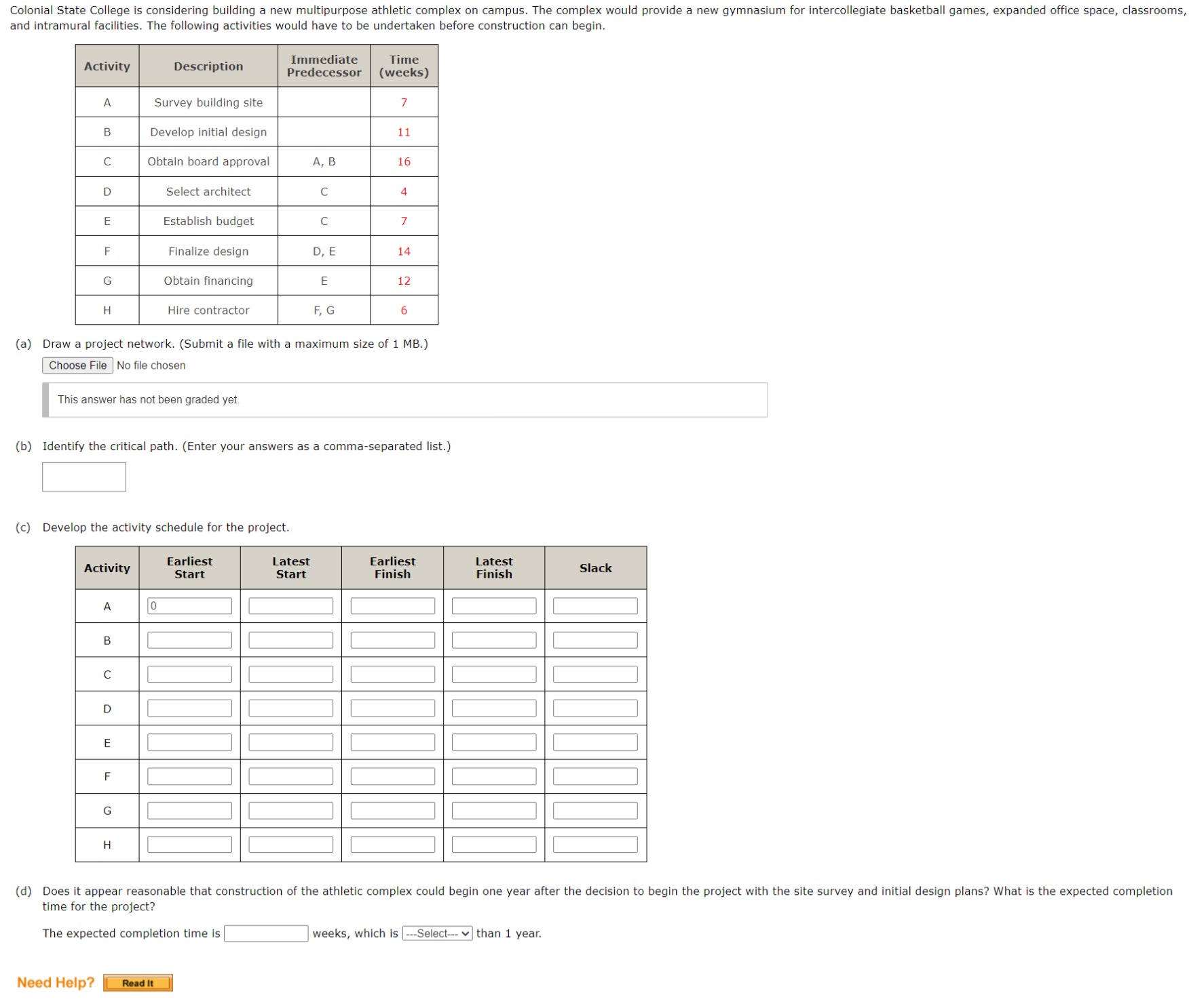 Solved and intramural facilities. The following activities | Chegg.com
