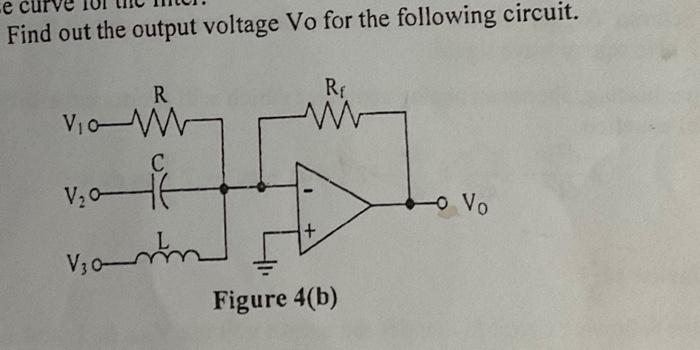 Solved Find out the output voltage Vo for the following | Chegg.com