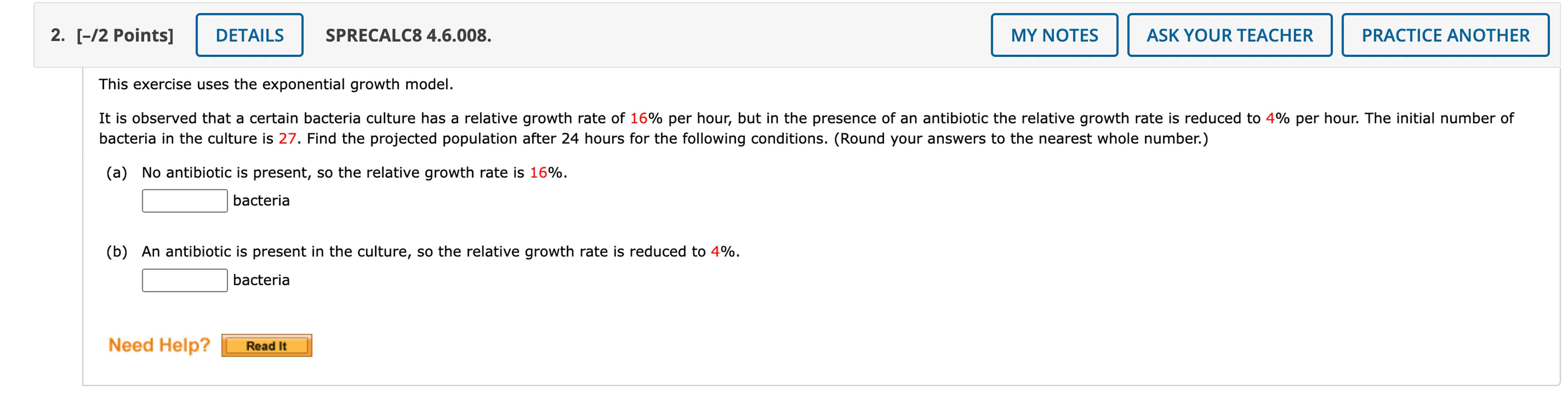 Solved This exercise uses the exponential growth model. | Chegg.com