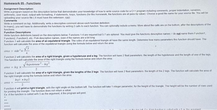 Solved Assignment Description: Whio a program based on the | Chegg.com