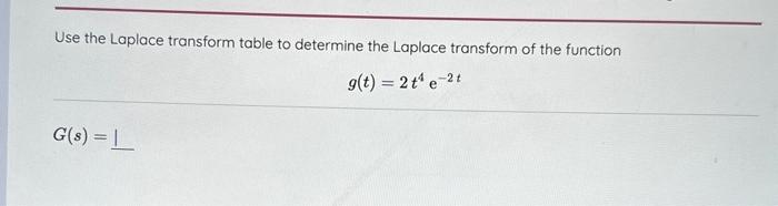 Solved Use the Laplace transform table to determine the | Chegg.com