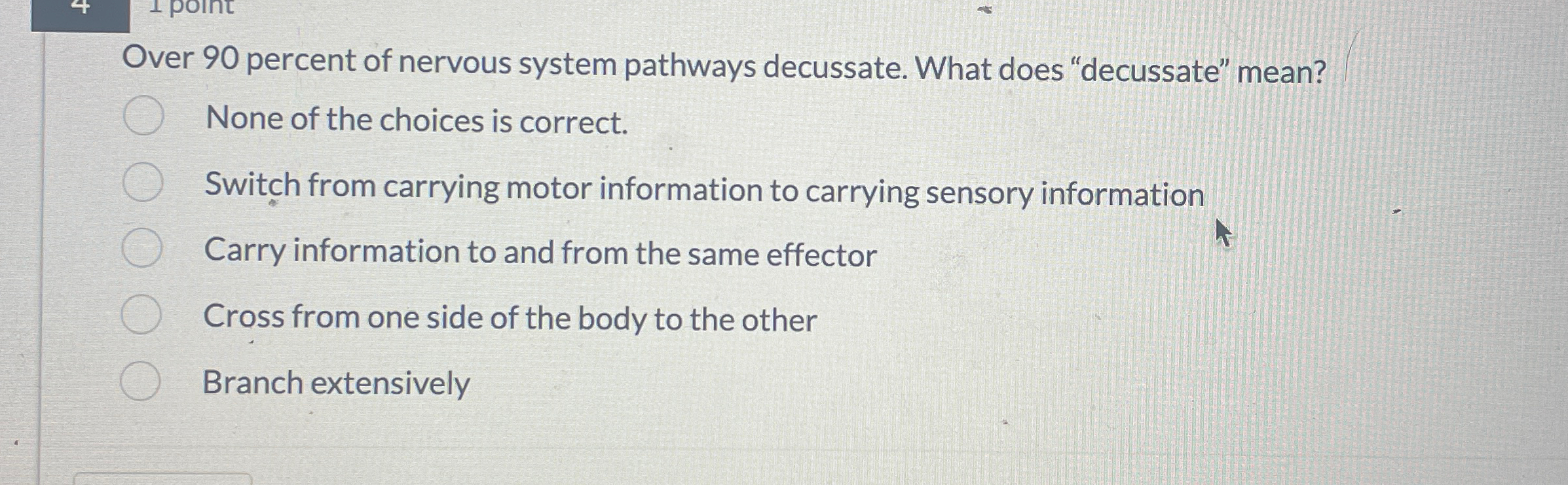 Solved Over 90 ﻿percent of nervous system pathways | Chegg.com