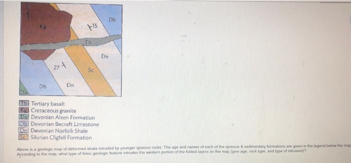 Solved Tertiary basalt Cretaceous granite Devonian Alsen | Chegg.com