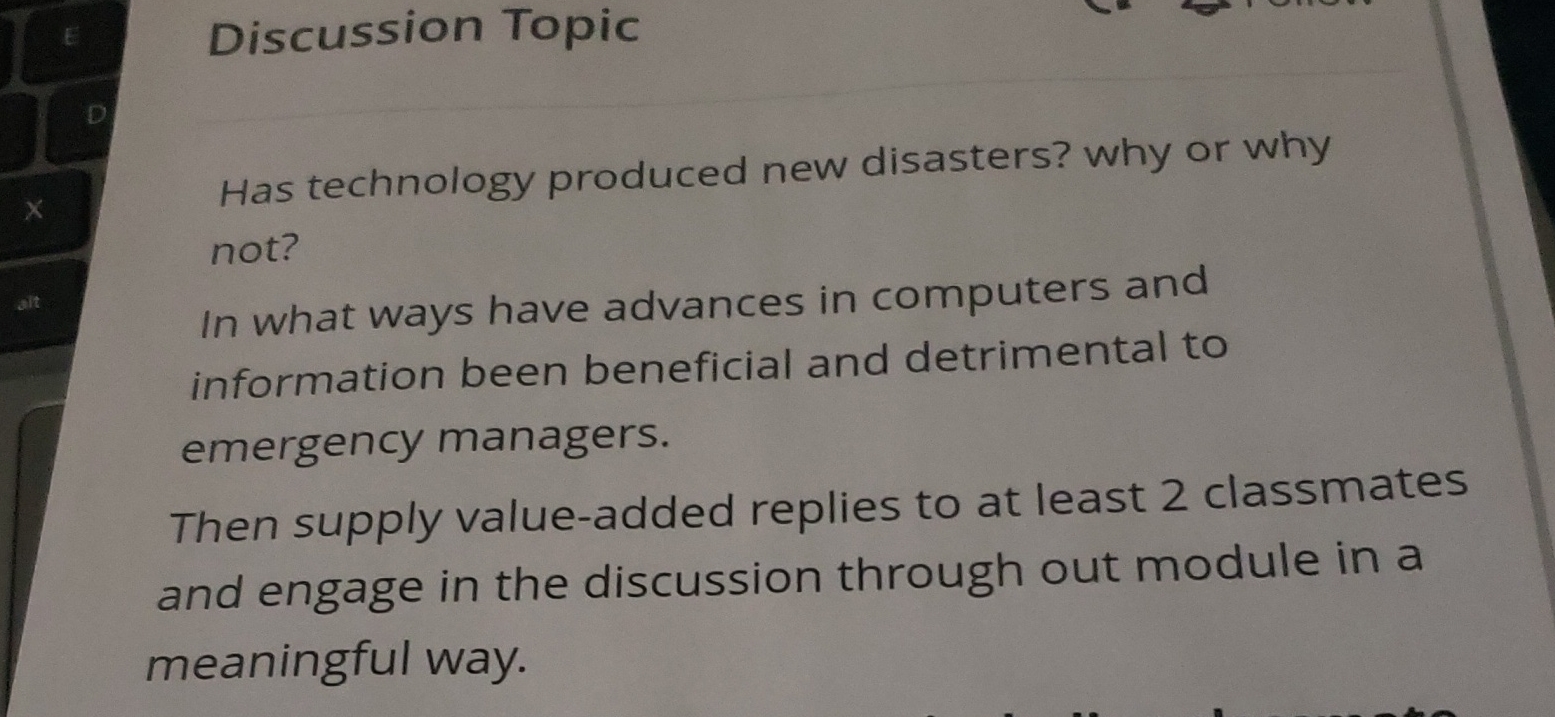 High Quality SOLUTION E Discussion TopicDHas technology produced new ...