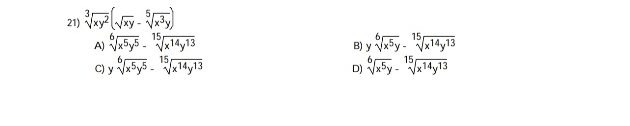Solved xy23(xy2-x3y5)A) x5y56-x14y1315B) yx5y6-x14y1315C) yx | Chegg.com
