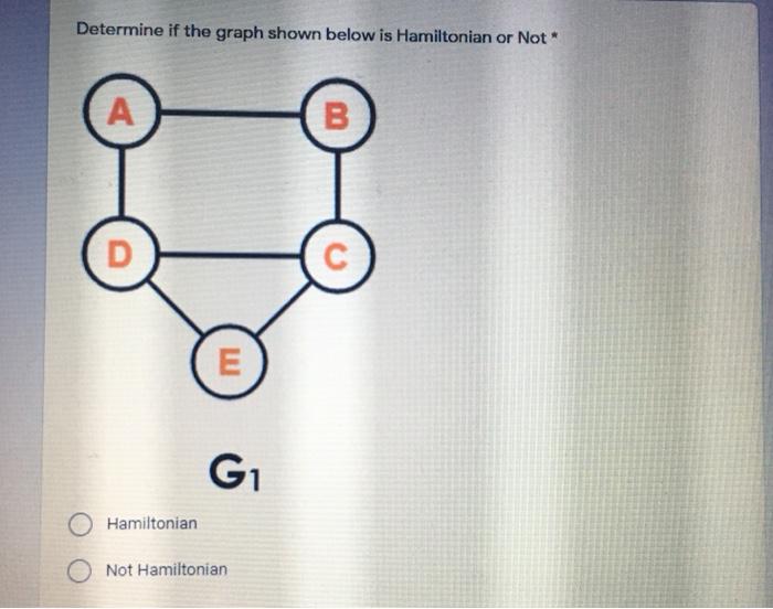 Solved Determine if the graph shown below is Hamiltonian or | Chegg.com