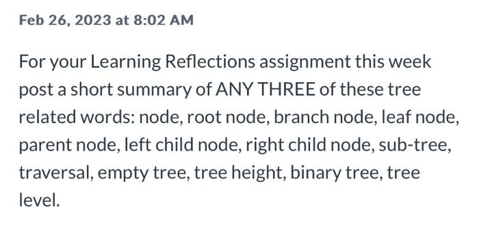 Solved For your Learning Reflections assignment this week | Chegg.com
