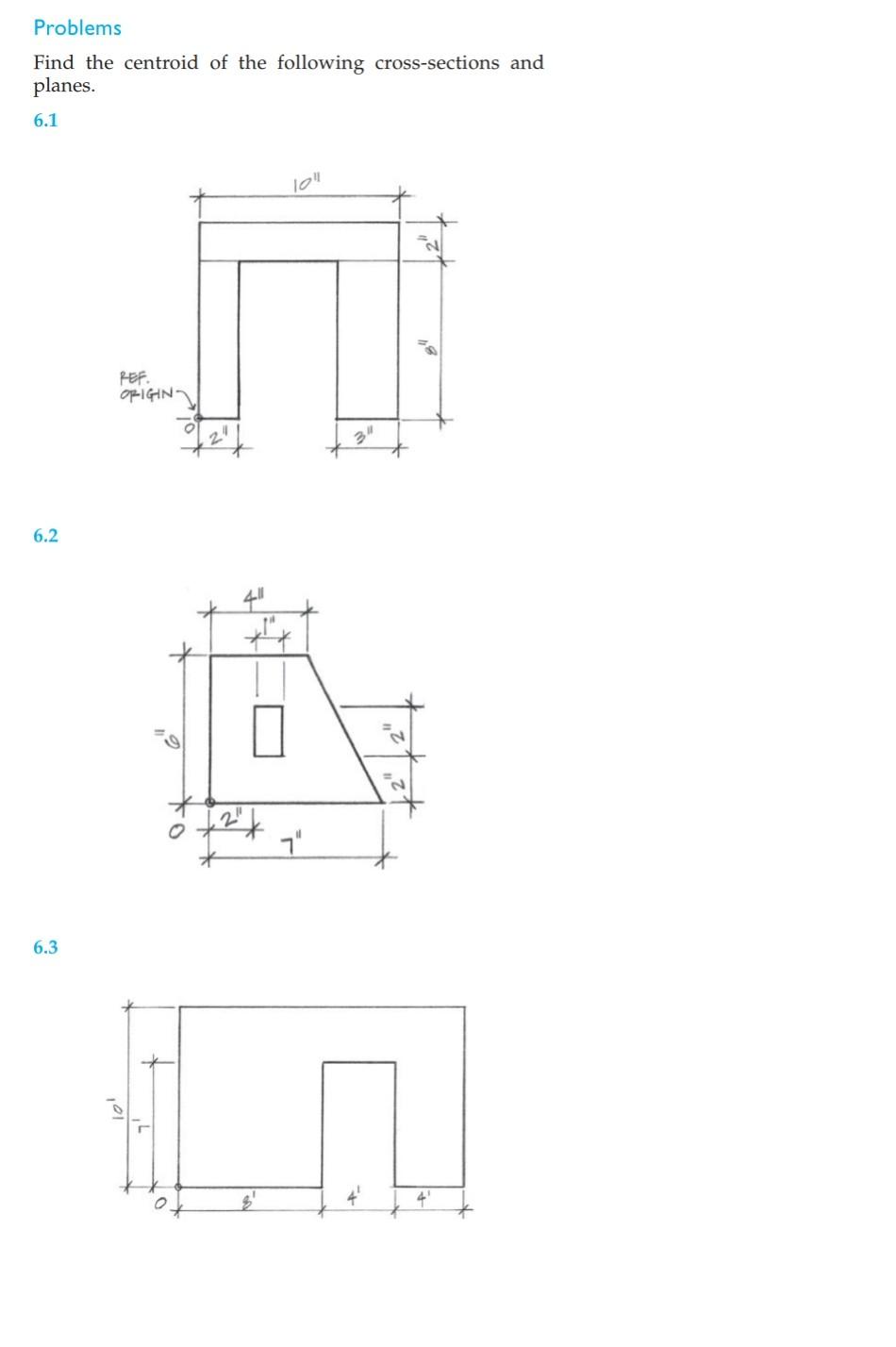 Solved Problems Find the centroid of the following | Chegg.com