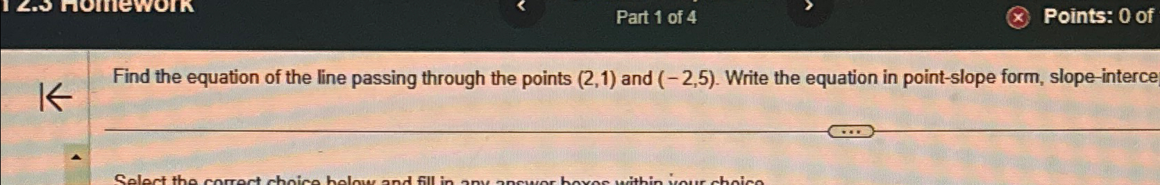 Solved Part 1 ﻿of 4Points: 0 ﻿ofFind the equation of the | Chegg.com