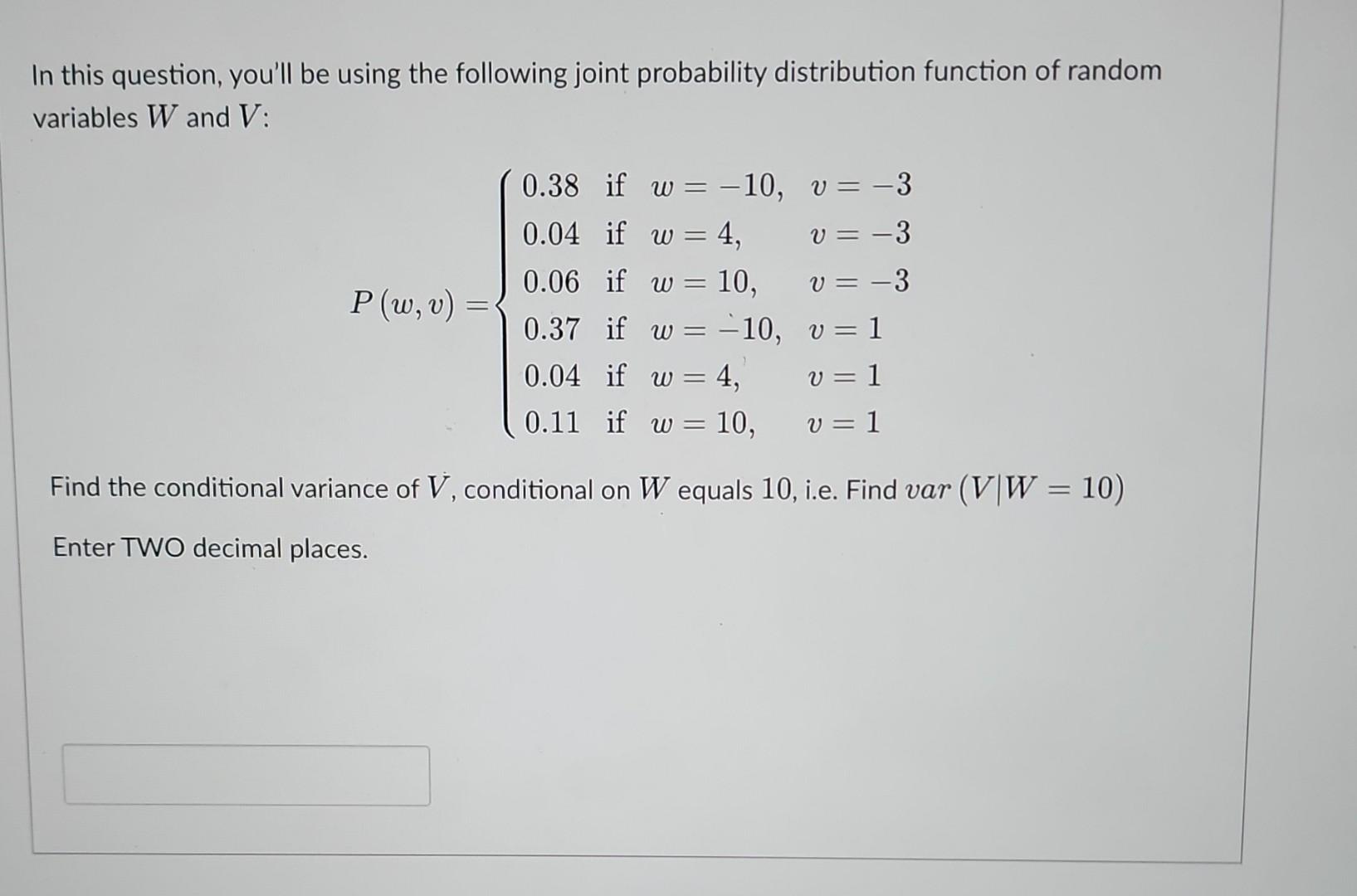 Solved Using this joint probability distribution function of | Chegg.com