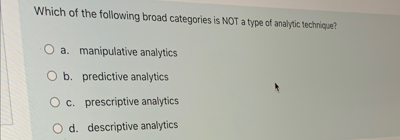 Solved Which of the following broad categories is NOT a type | Chegg.com
