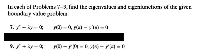 Solved In each of Problems 7-9, find the eigenvalues and | Chegg.com