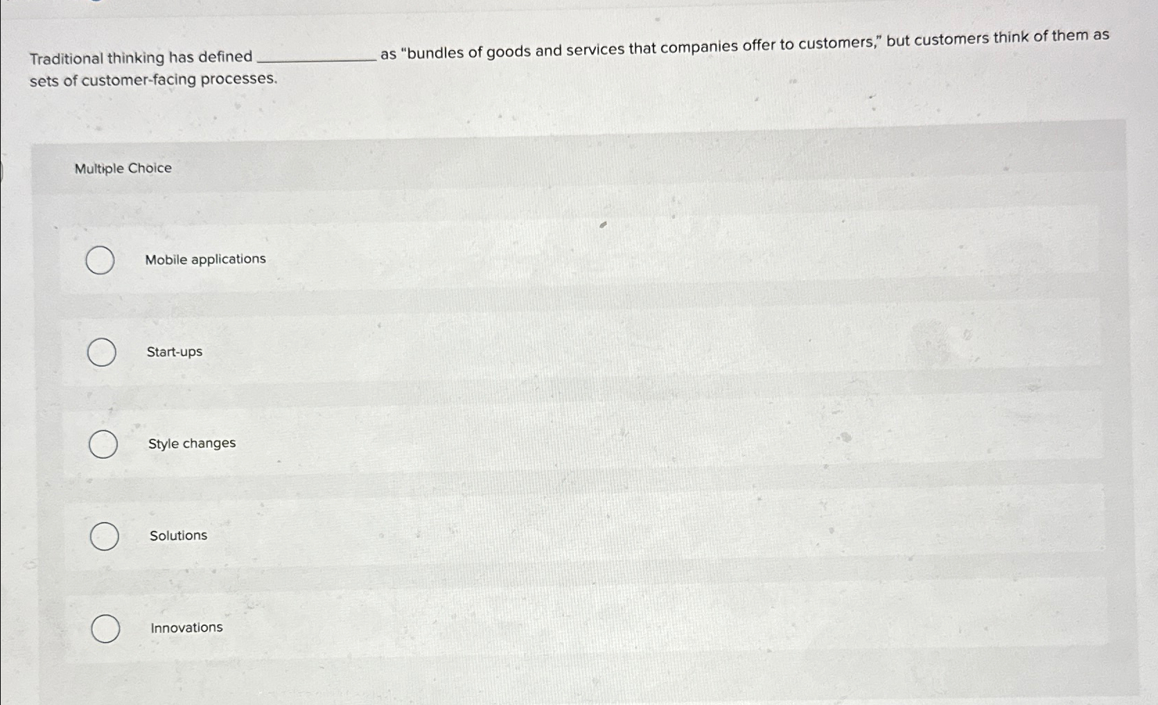 Solved Traditional thinking has defined as "bundles of goods | Chegg.com