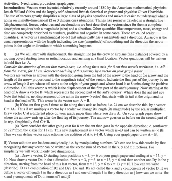 Solved Activities: Need rulers, protractors, graph paper | Chegg.com