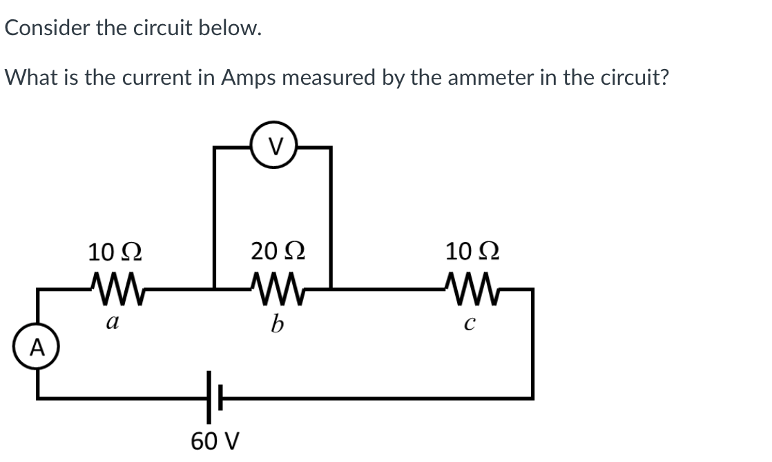 Solved Consider the circuit below.What is the current in | Chegg.com