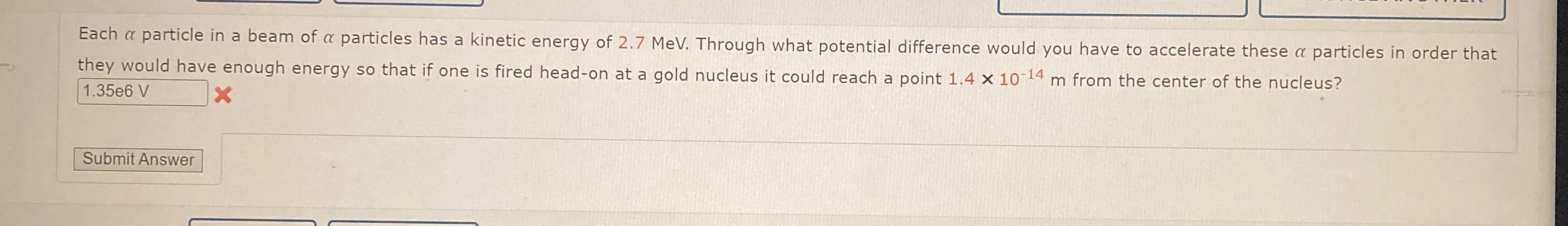 Solved Each α ﻿particle in a beam of α ﻿particles has a | Chegg.com