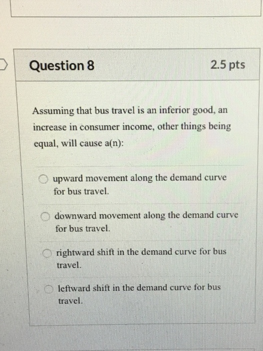 Solved Question 6 2.5 pts When there is a surplus of a | Chegg.com