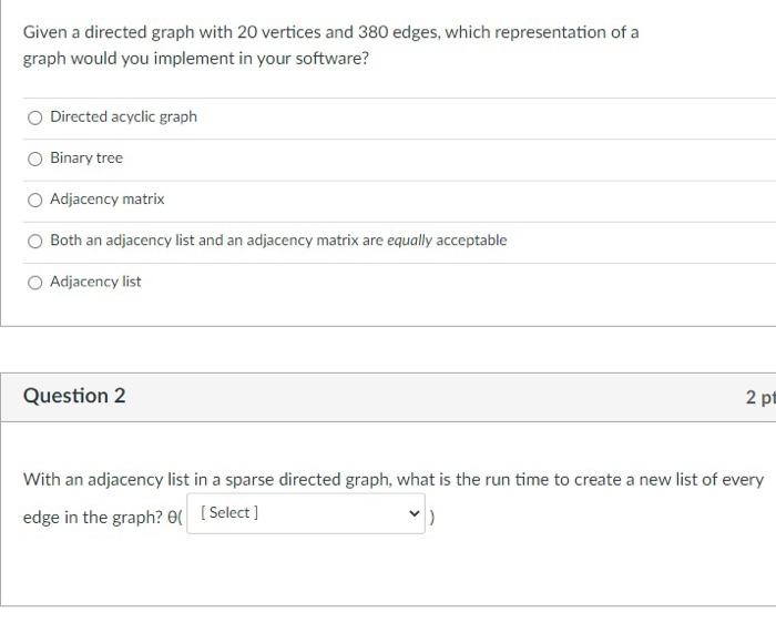 Solved Given a directed graph with 20 vertices and 380 | Chegg.com