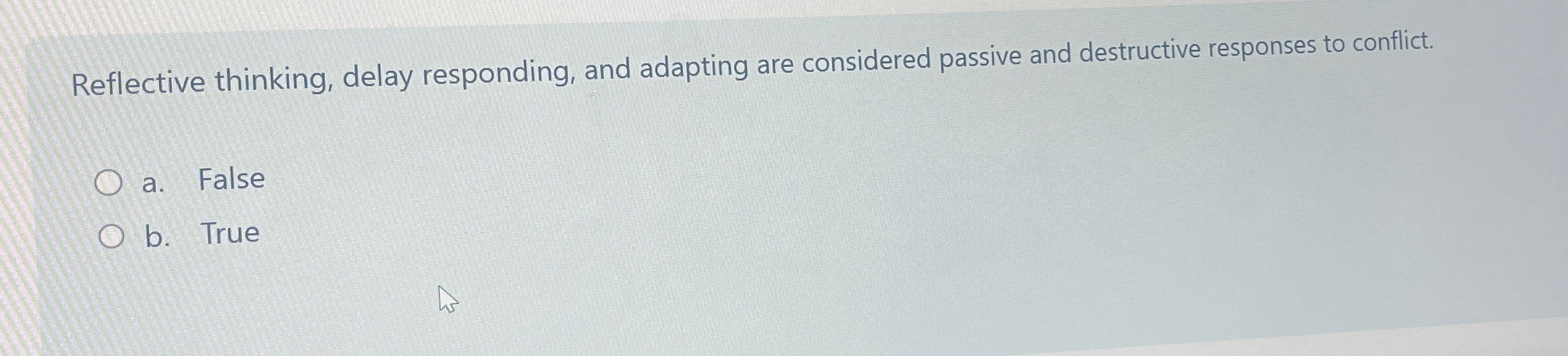 Solved Reflective thinking, delay responding, and adapting | Chegg.com