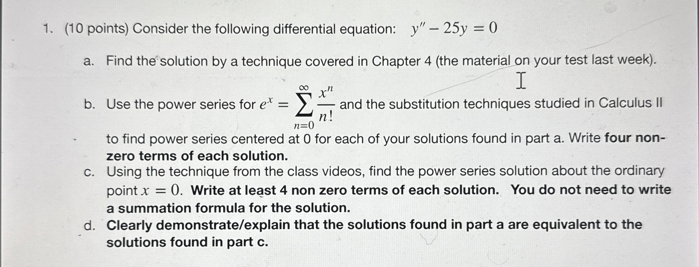 (10 ﻿points) ﻿Consider the following differential | Chegg.com