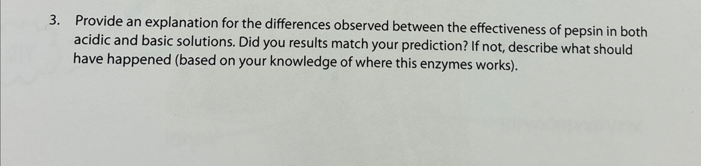 Solved Provide an explanation for the differences observed | Chegg.com