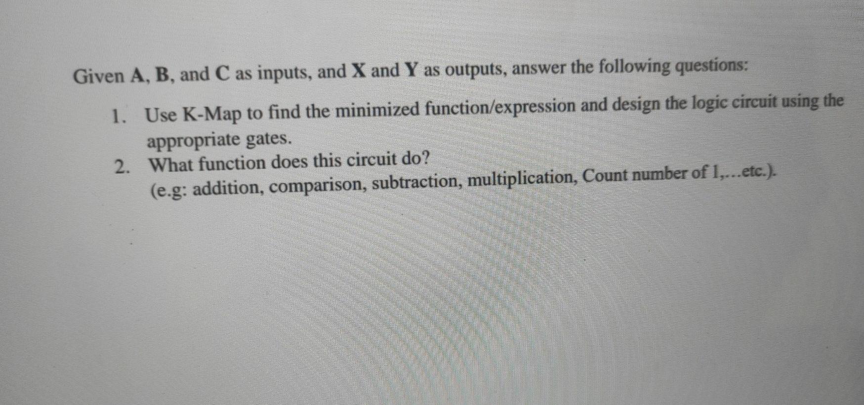 Solved You have the following truth table: A B C Y Y 0 0 0 0 | Chegg.com