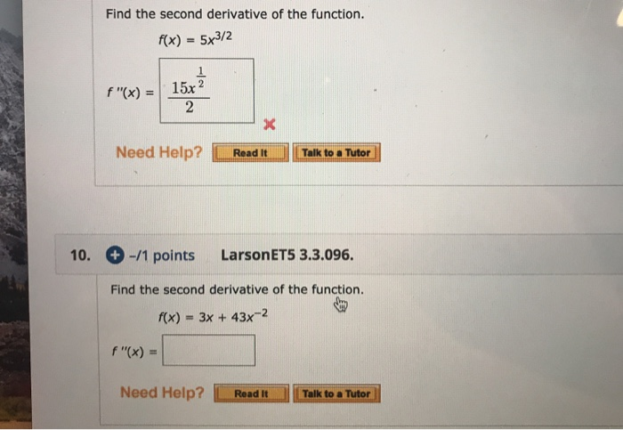 Solved 2. + -/1 points Larson ET5 3.3.111. Use the given | Chegg.com