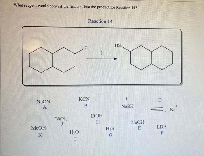 Solved What reagent would convert the reactant into the | Chegg.com
