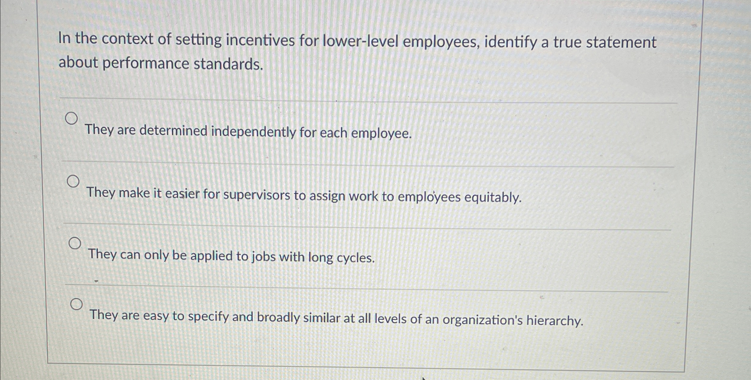 Solved In the context of setting incentives for lower-level | Chegg.com
