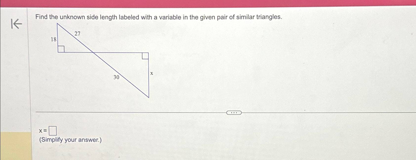 Solved Find the unknown side length labeled with a variable | Chegg.com