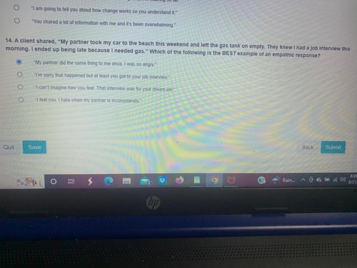 Solved 1. A client states, "I'm concerned if I don't manage | Chegg.com