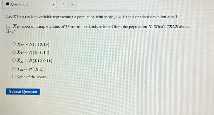 Solved Let X be a random variable representing a population | Chegg.com