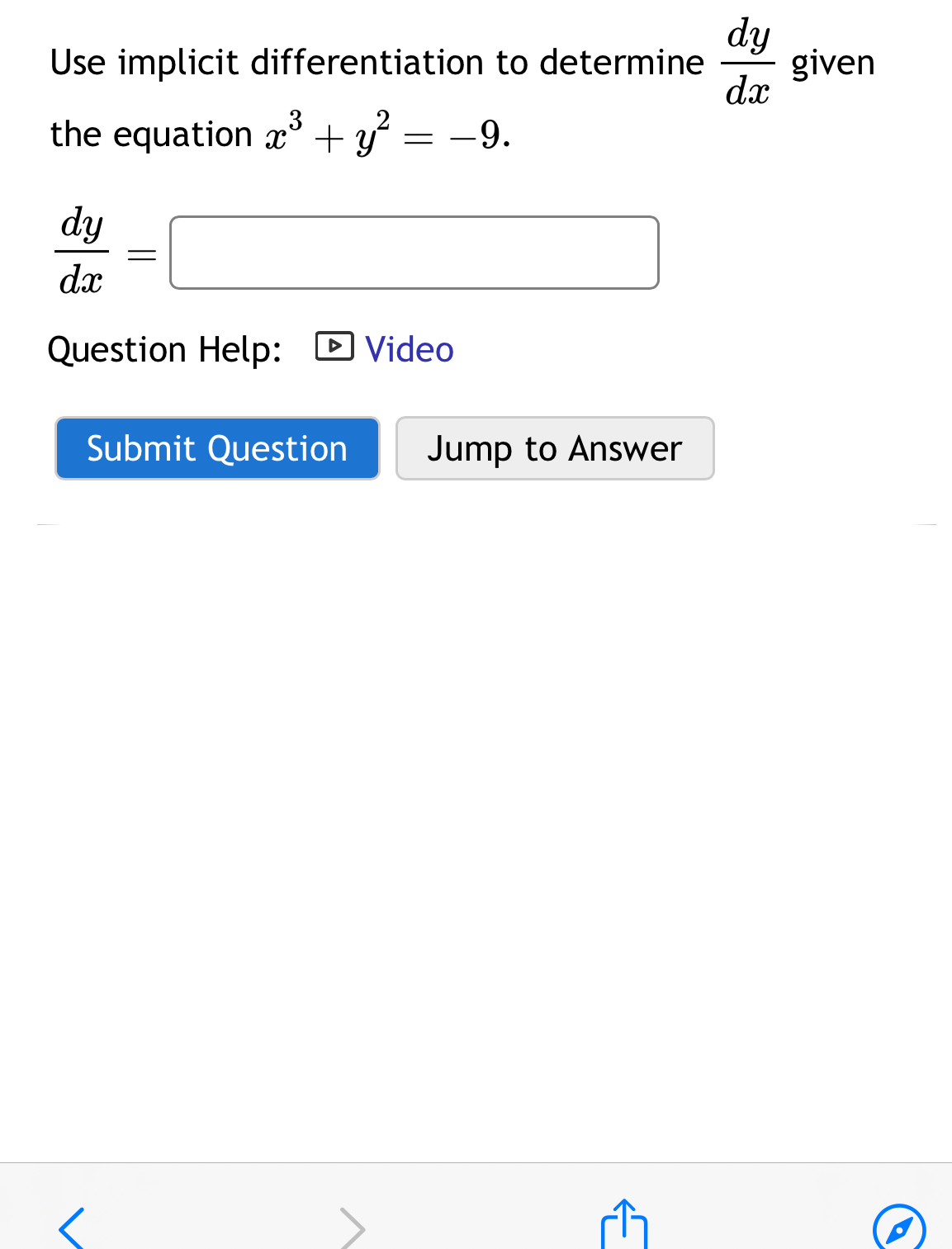 Solved Use implicit differentiation to determine dydx ﻿given | Chegg.com