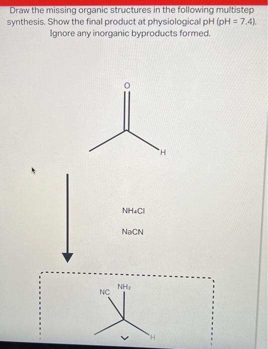 Solved Draw The Missing Organic Structures In The Following