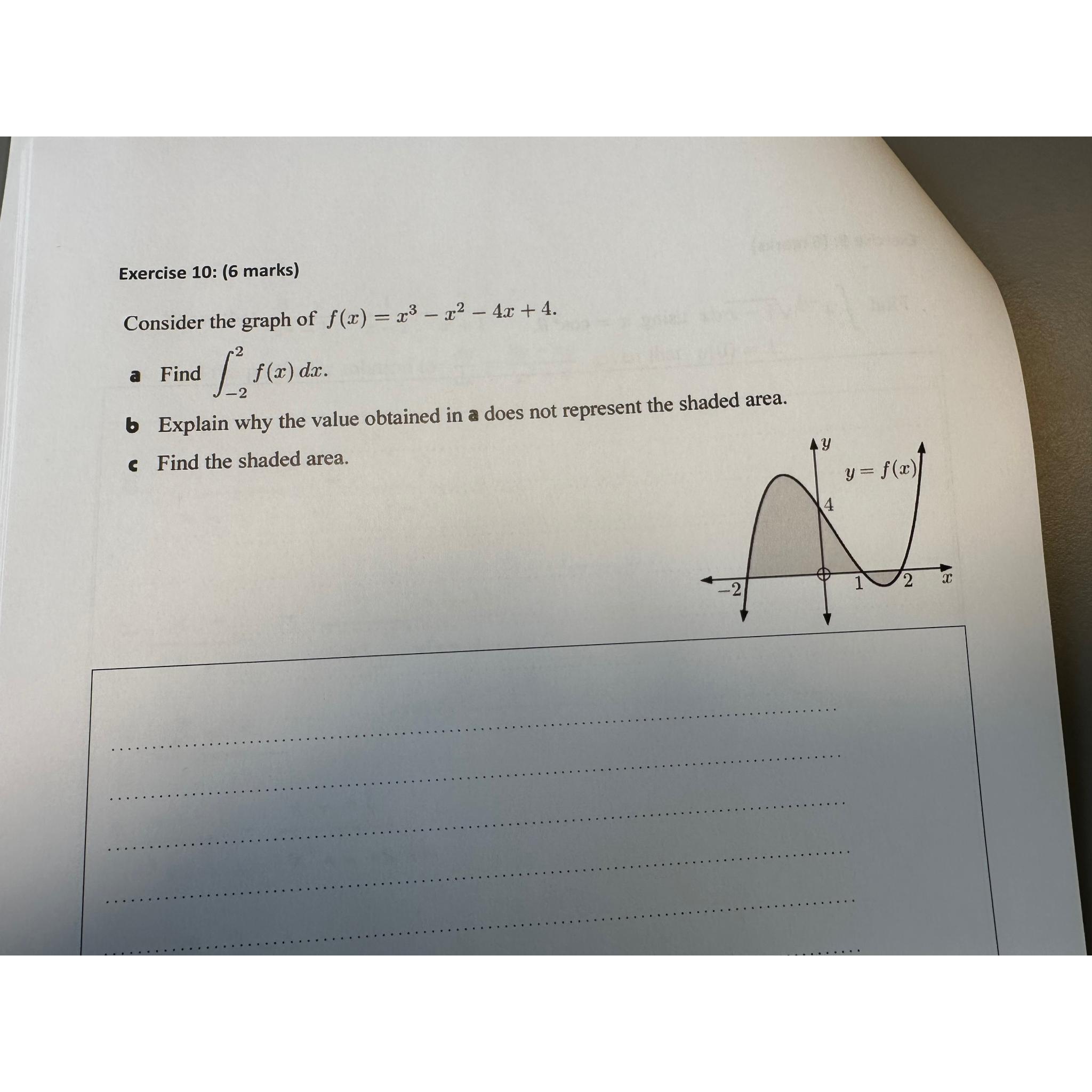 Solved Exercise 10: (6 ﻿marks)Consider the graph of | Chegg.com
