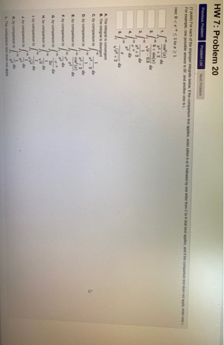 Solved HW 7: Problem 20 Previous Problem Problem List Next | Chegg.com