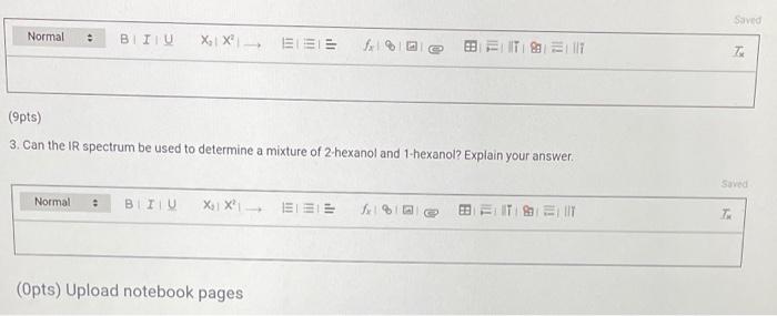 Week 12 Data And Report Submission - Hydroboration | Chegg.com