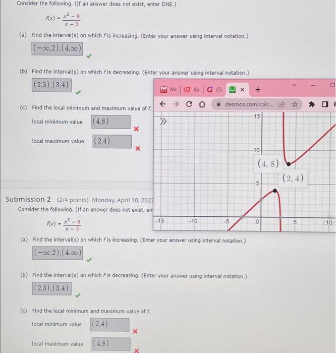 Solved I dont know why I got c.) wrong. Here are my previous | Chegg.com