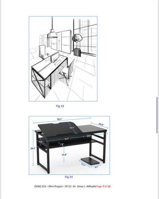 Solved Mini Design Case of Study - Computer Desk/Table | Chegg.com