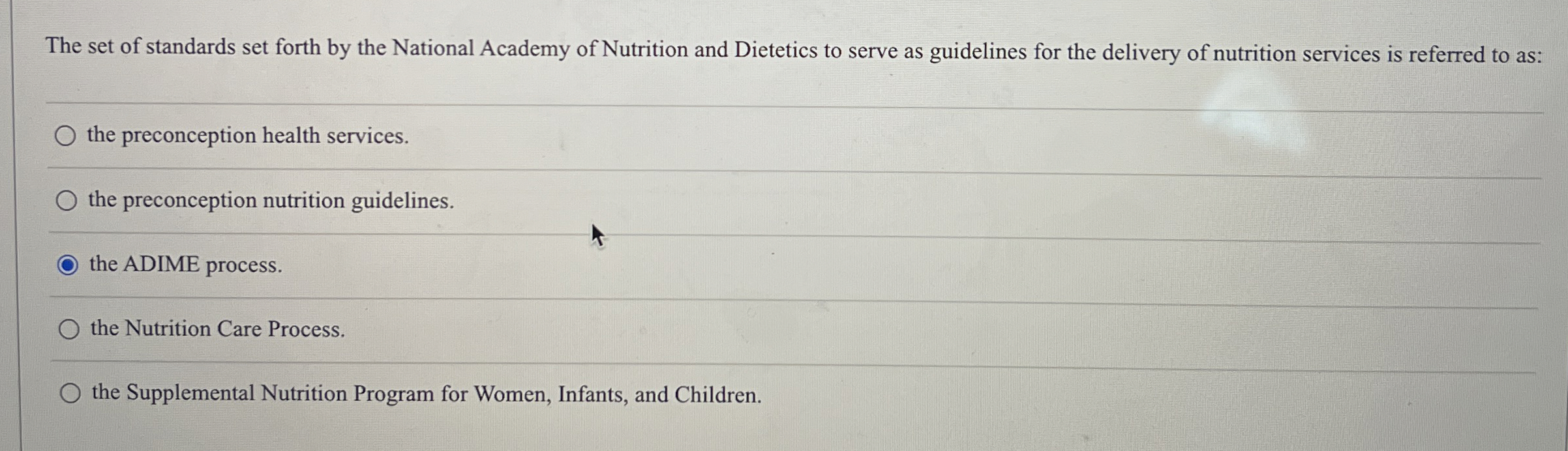 Solved The set of standards set forth by the National | Chegg.com
