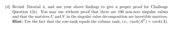 Solved Question 1: Matrix Multiplication Revisited Let A be | Chegg.com