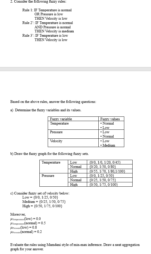 Solved Consider the following fuzzy rules:Rule 1: IF | Chegg.com