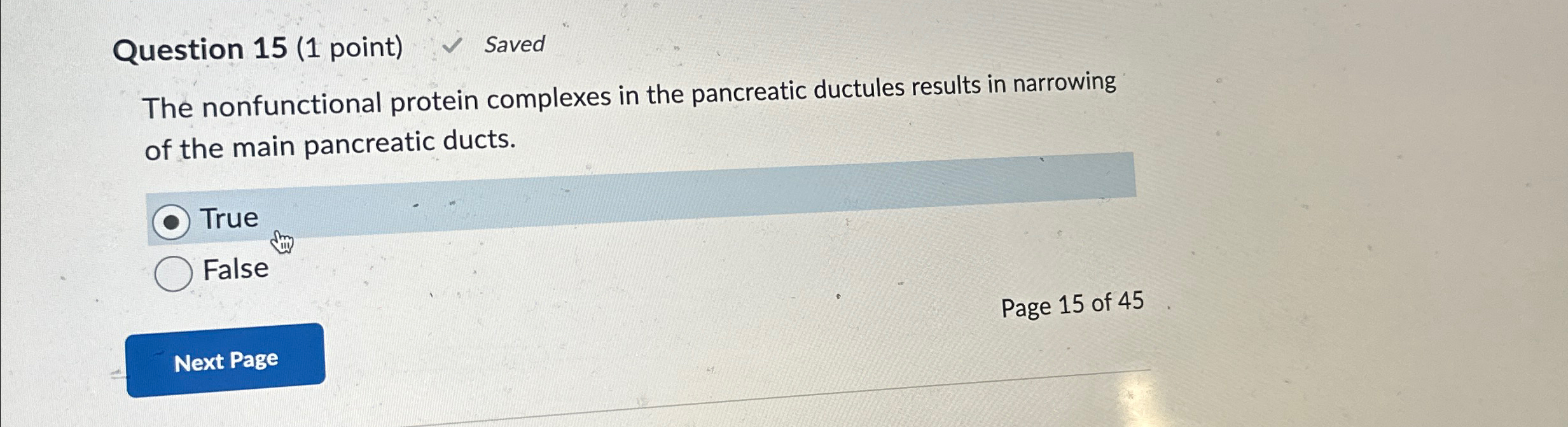 Solved Question 15 (1 ﻿point) ﻿SavedThe nonfunctional | Chegg.com