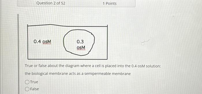 Solved True or false about the diagram where a cell is | Chegg.com