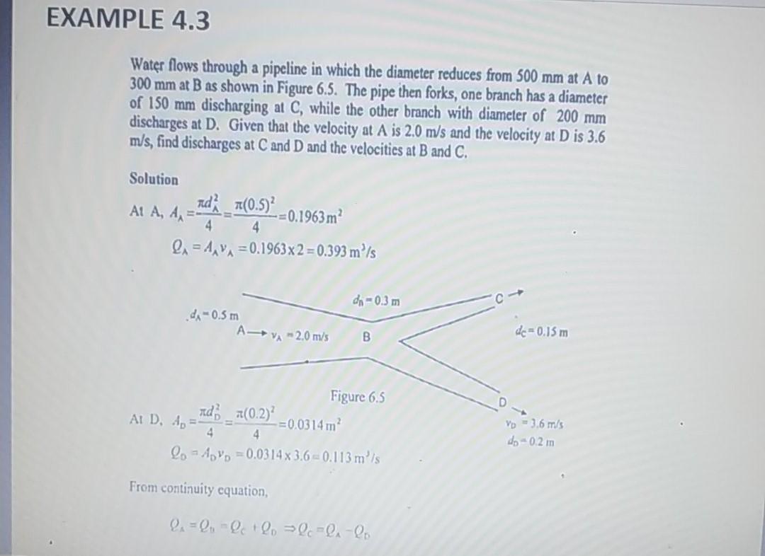 Solved Question 5 Water flows through a pipeline in figure | Chegg.com