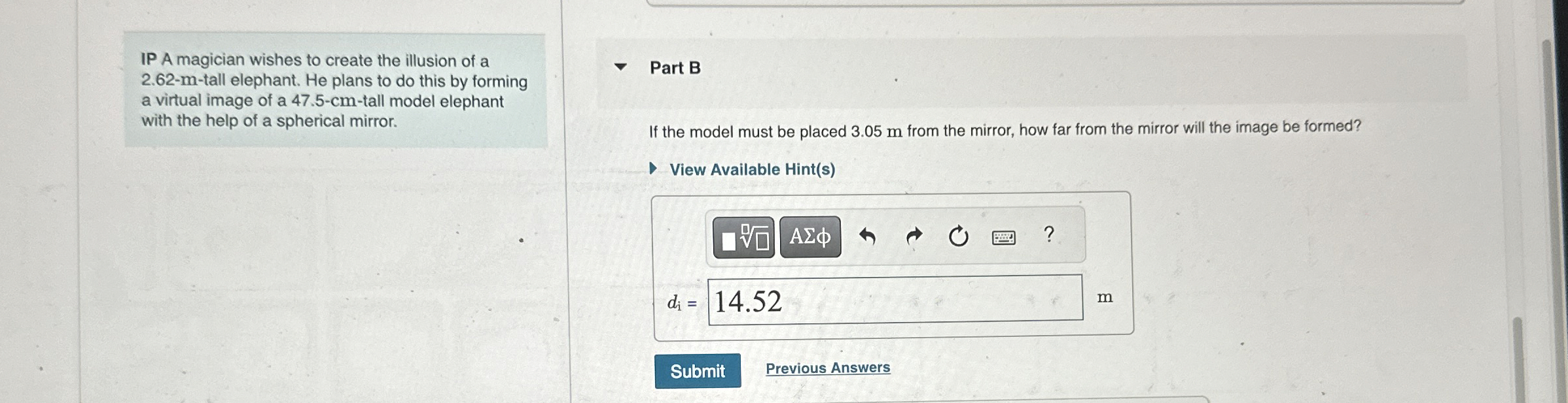 Solved IP A magician wishes to create the illusion of a | Chegg.com