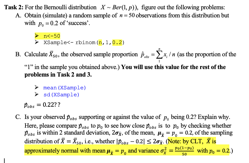 Solved Please use Rstudio to ﻿calculate. Task 2: For the | Chegg.com