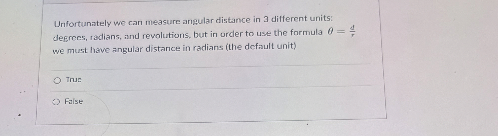 Solved Unfortunately we can measure angular distance in 3 | Chegg.com