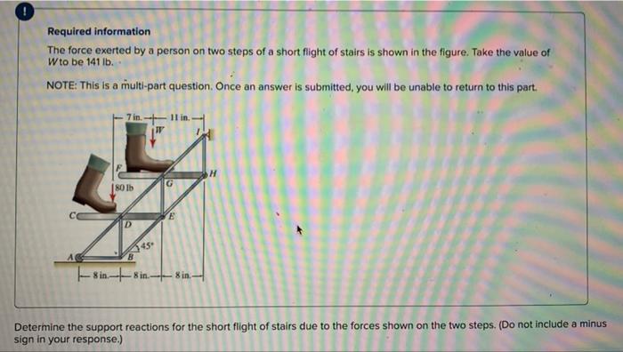 Solved Required information The force exerted by a person on | Chegg.com